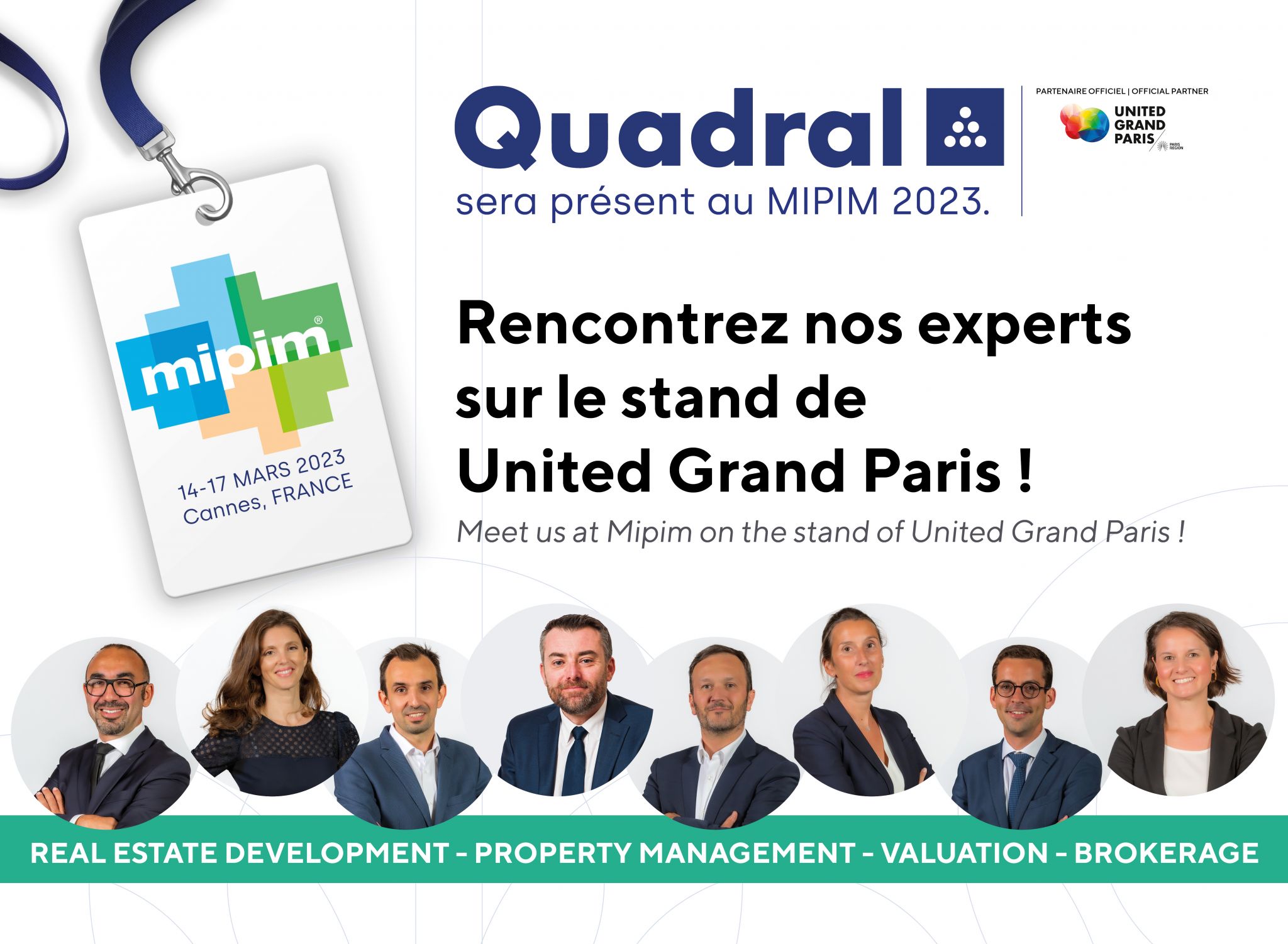 Mipim 2023 : les experts Quadral au salon international des professionnels de l'immobilier - Quadral